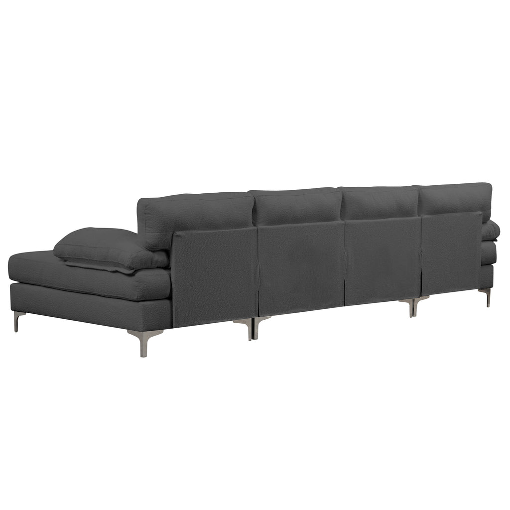 Amanda XL Modern Boucle Large Sectional Sofa Sofamania