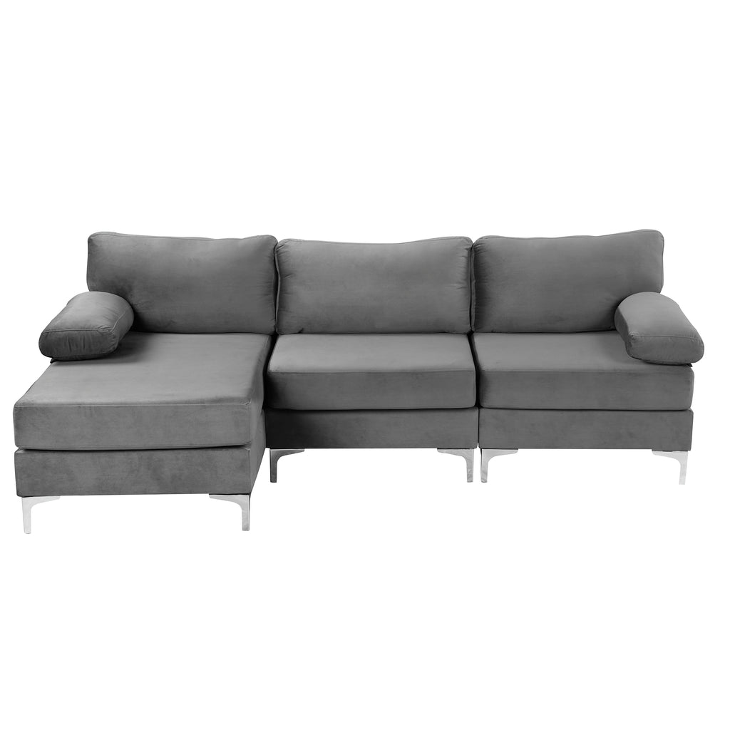 Modern large linen fabric sectional sofa extra wide chaise store