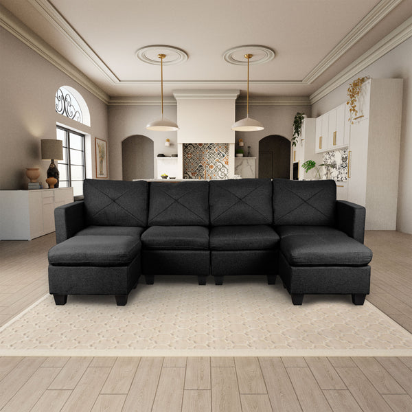 Trento Modular Sectional Sofa with Storage | Sofamania.com